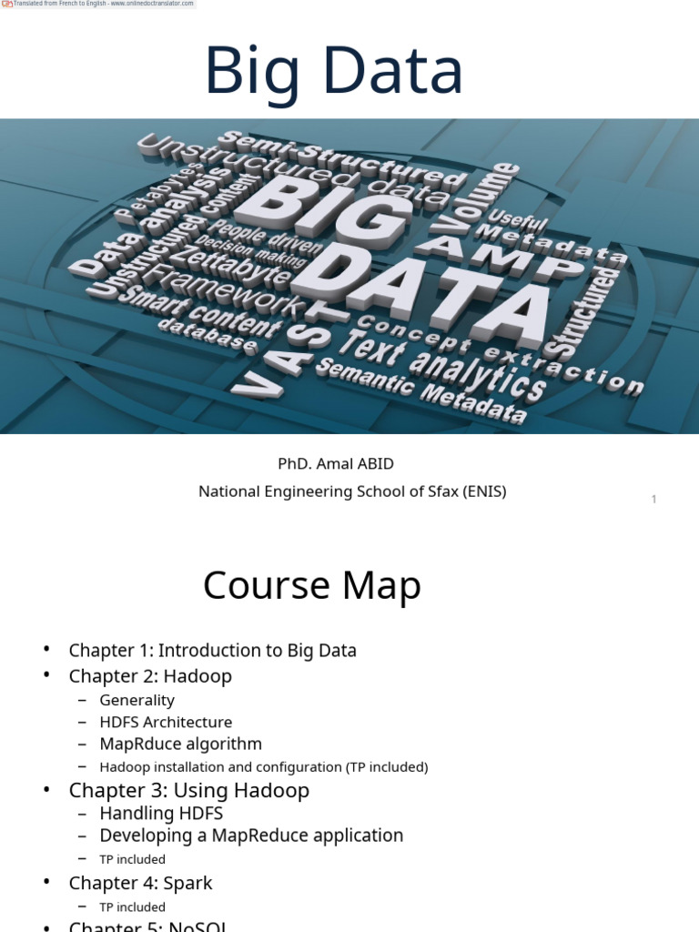 Big Data: Phd. Amal Abid National Engineering School of Sfax (Enis) | PDF