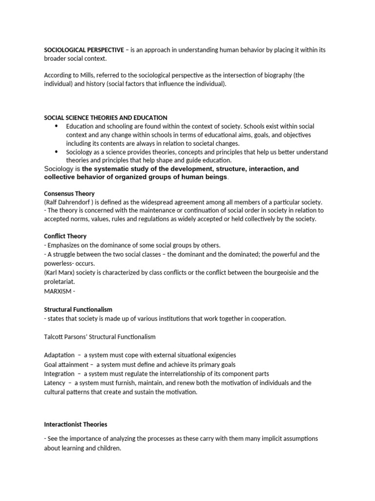 Social Science Theories and Education | PDF