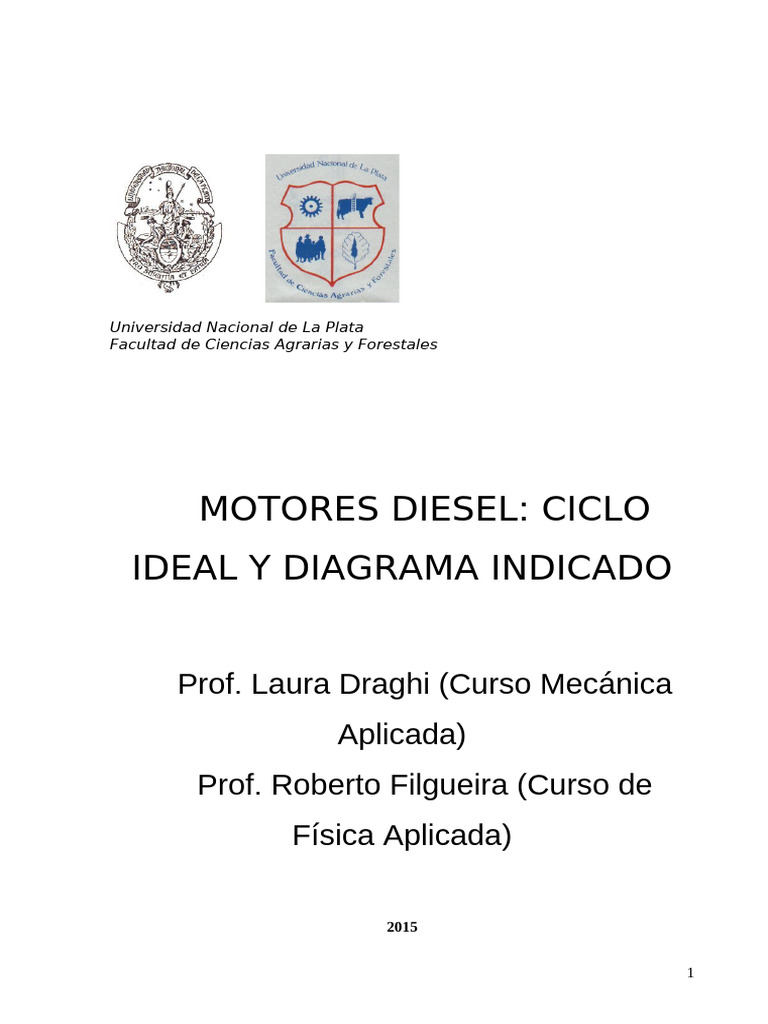 Ciclo Diesel Ideal y Diagrama Indicado 2015 | PDF