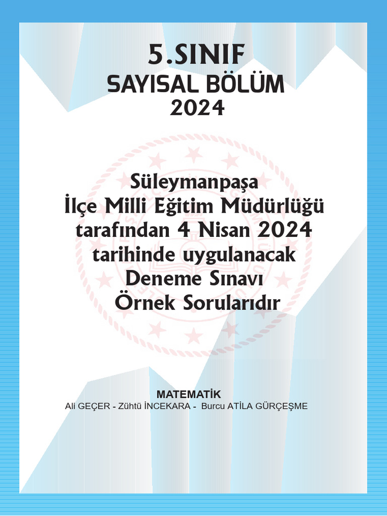 Sayisal Bölüm: 5.sinif | PDF