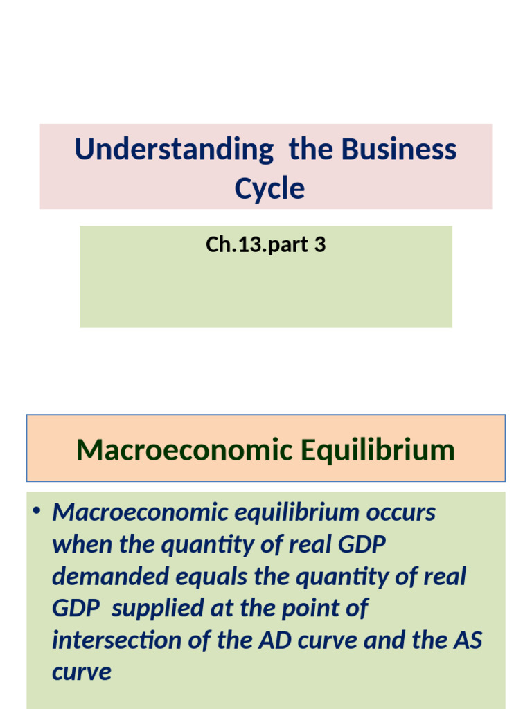 Understanding The Business Cycle-Ch.13-3 | PDF