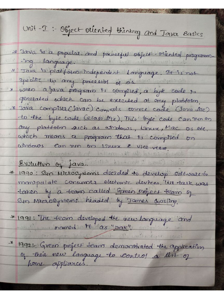 Java Unit-1 | PDF