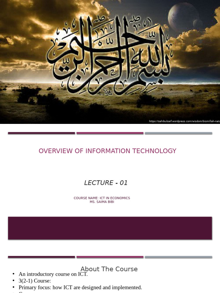 Lecture 1 ICT | PDF Lecture 1 ICT | PDF