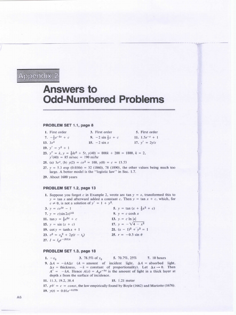 MATH270 Answer Keys | PDF
