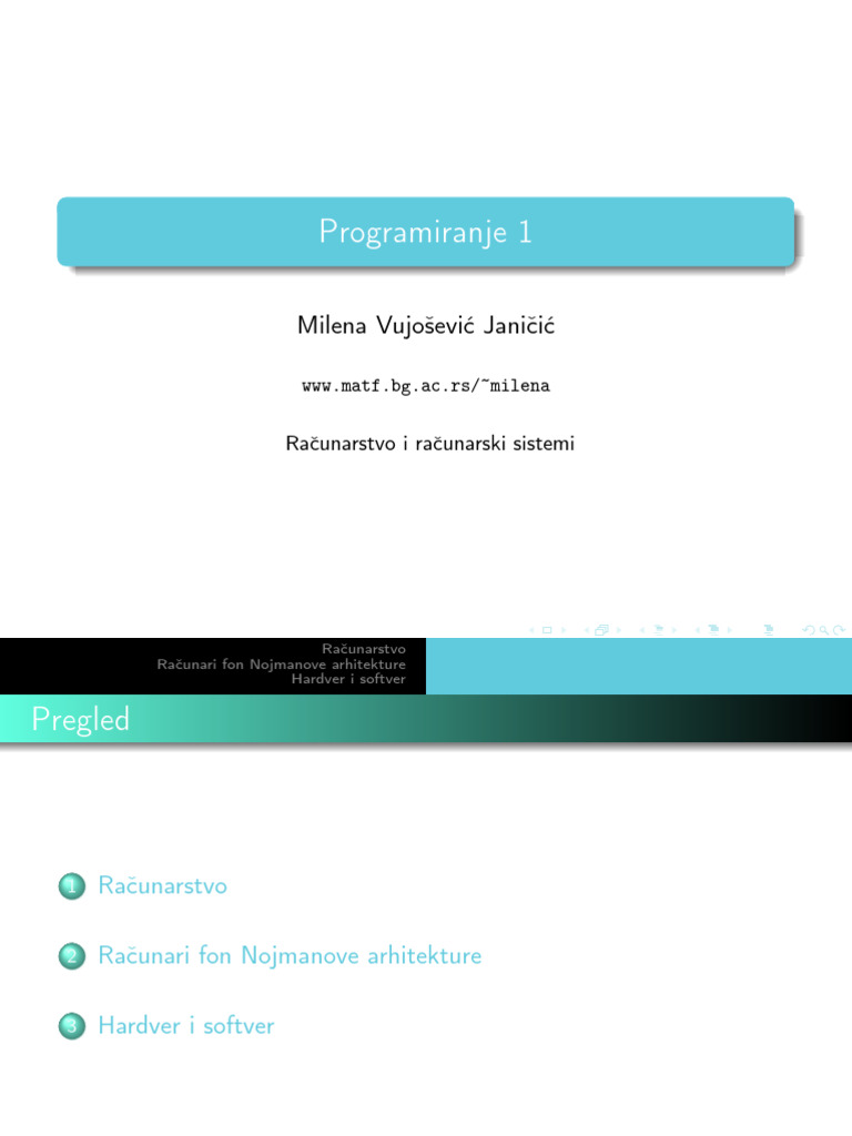 p1 1.racunarstvo I Racunarski Sistemi - PREZENTACIJA | PDF