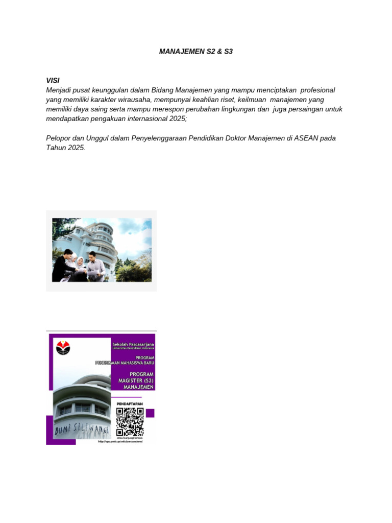 Manajemen S2 & S3 | PDF | Karier & Perkembangan