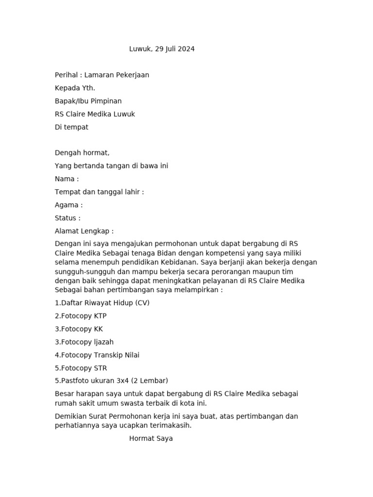 RS Claire Medika Luwuk | PDF