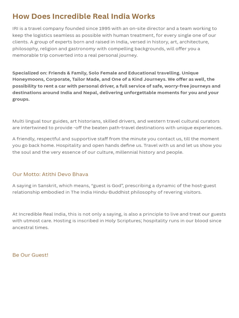 How Does Incredible Real India Works | PDF