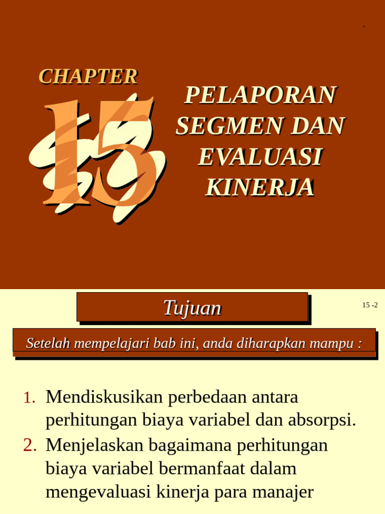 Pelaporan Segmen Dan Evaluasi Kinerja | PDF