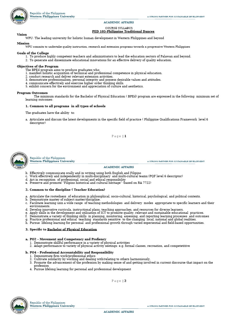 PED 105 Philippine Traditional Dances | PDF