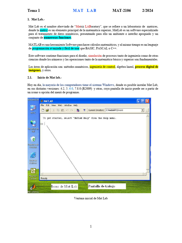T1 MatLab | PDF | Computer Programming | Mathematics