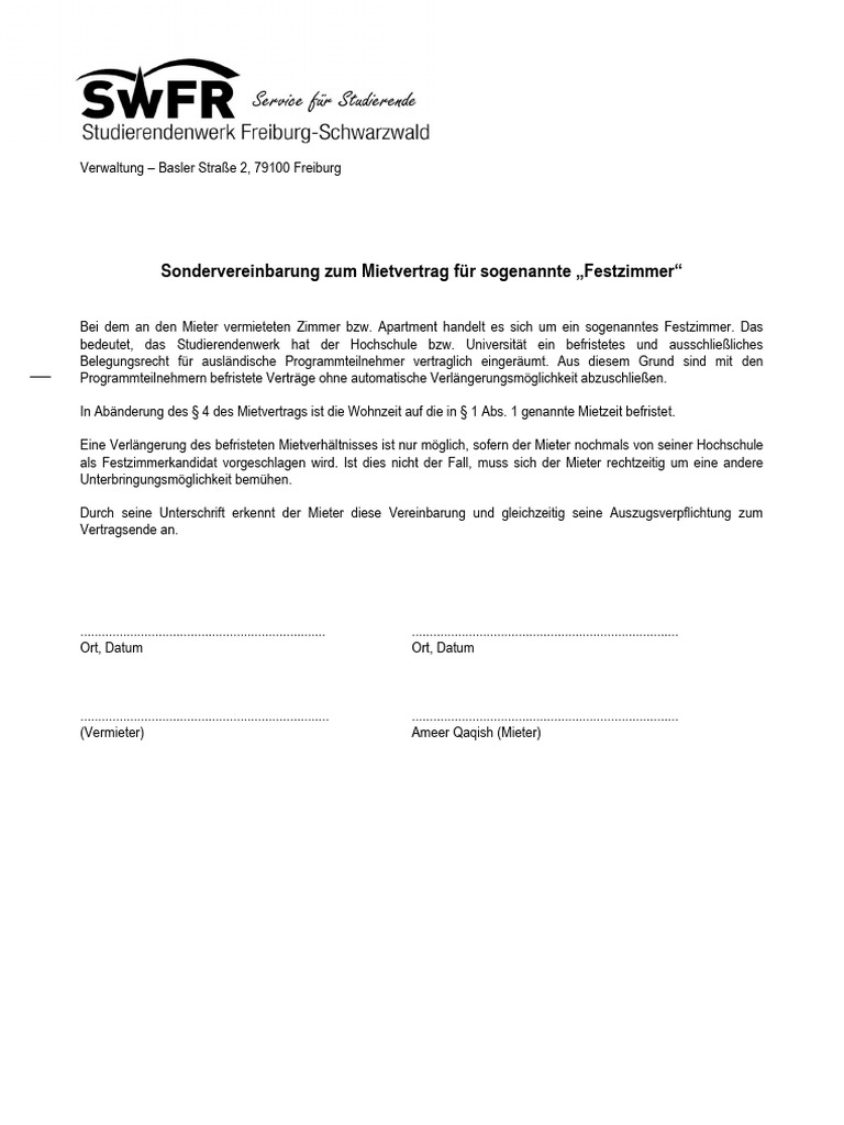 Sondervereinbarung Qaqish | PDF