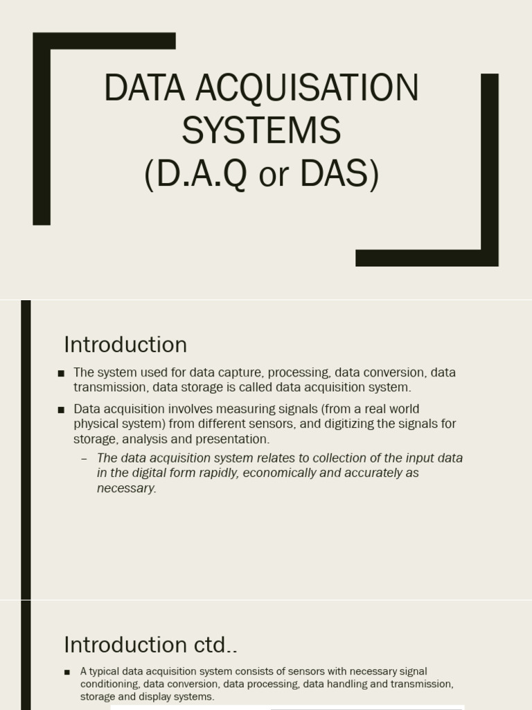 Chapter 7 - Data Acquisation Systems | PDF