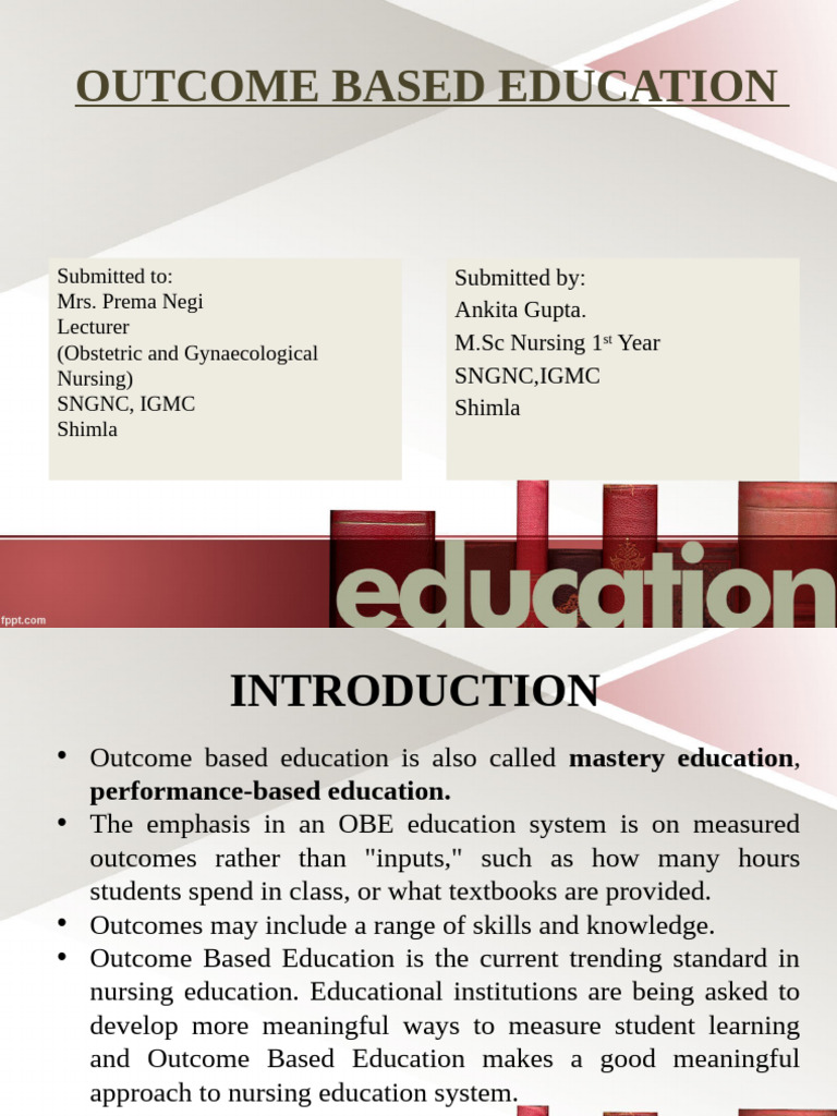 Outcome Based Education | PDF