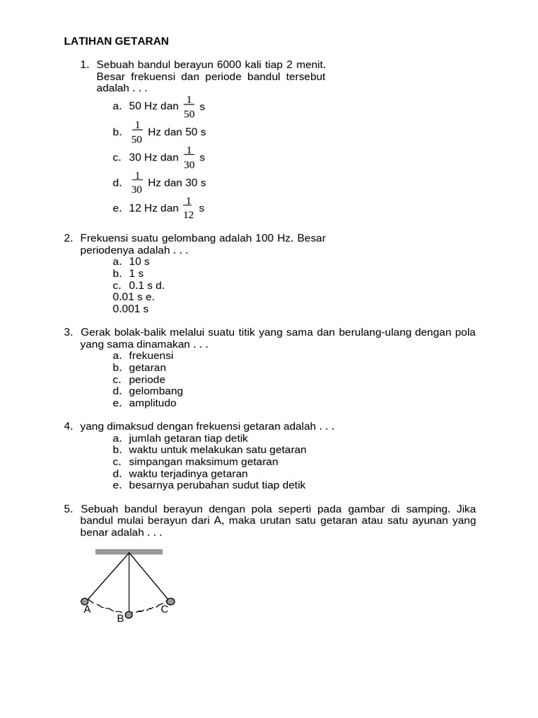 Soal Bab 1 SM 2 | PDF