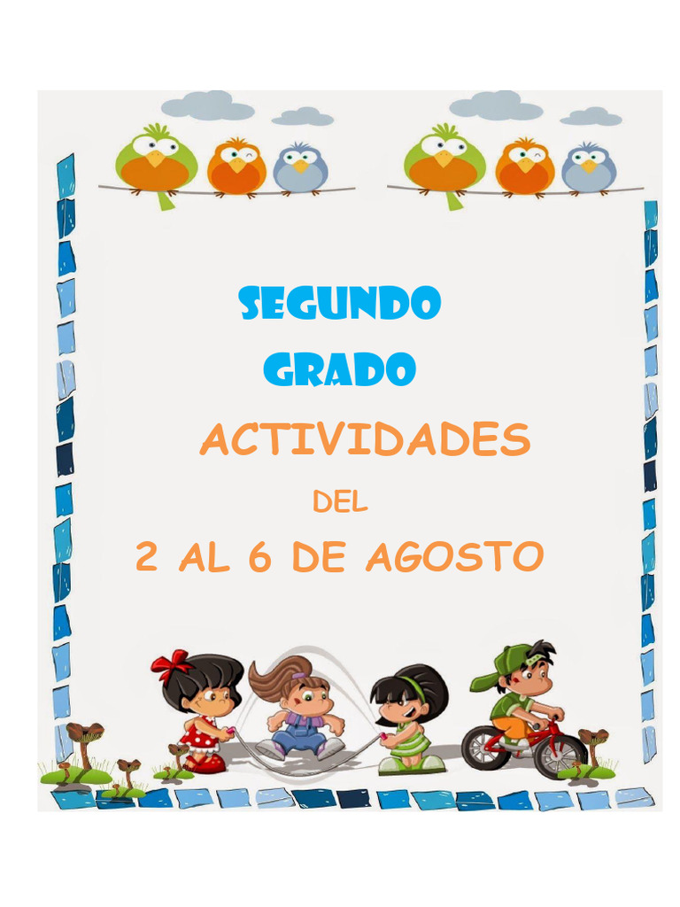 SEGUNDO GRADO Semana Del 2 Al 6 de Agosto | PDF
