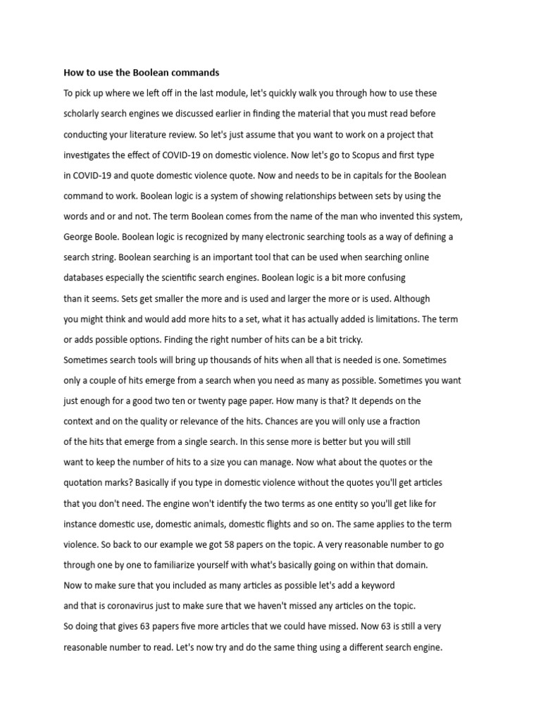 How To Use The Boolean Commands | PDF