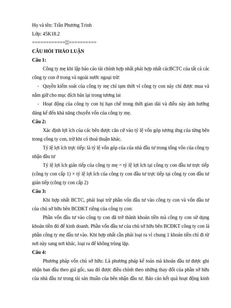 Tran Phuong Trinh - BTC5 | PDF