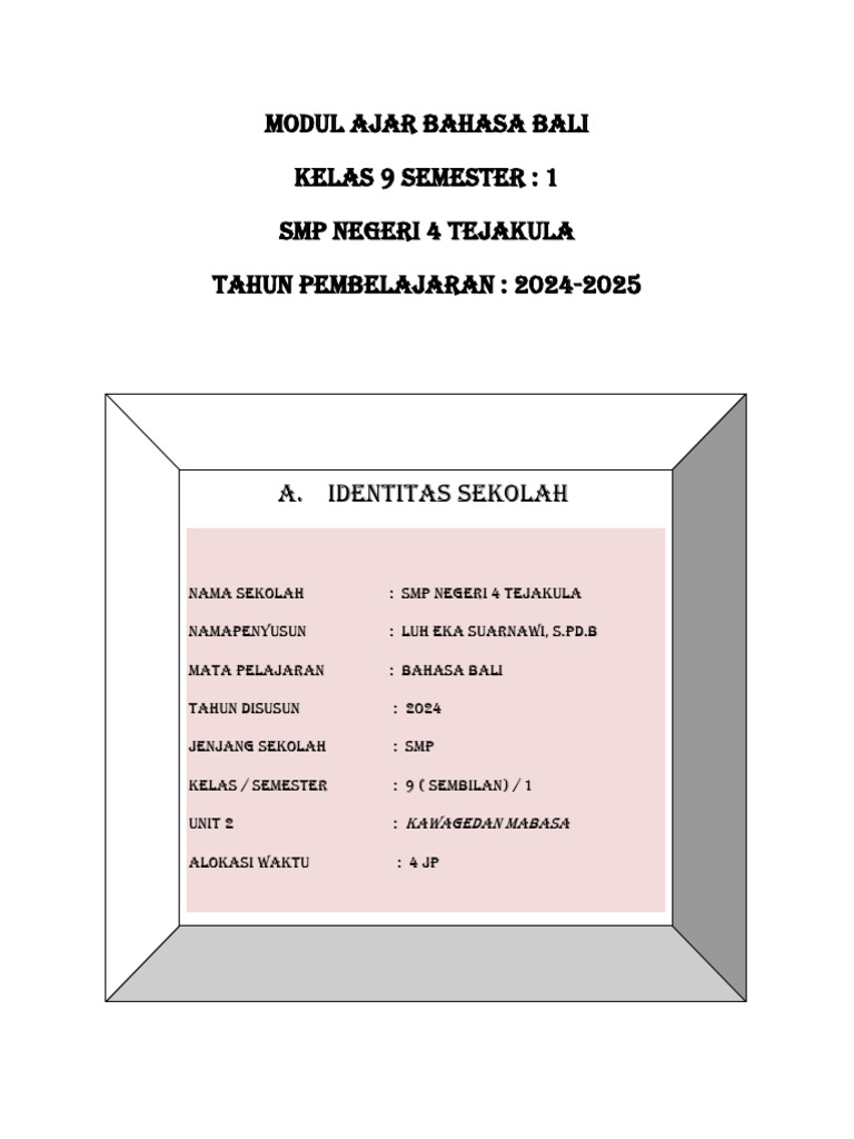 KAWAGEDAN BASA (Modul Ajar 2) | PDF