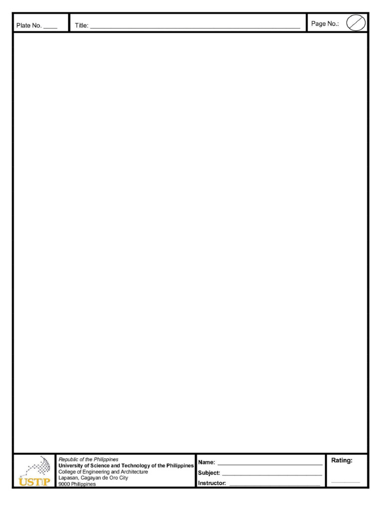 Plates Template Long Size | PDF