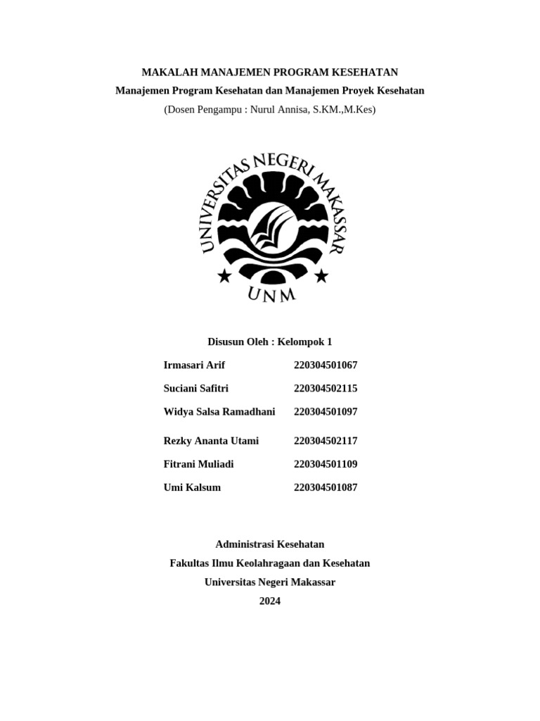 Ringkasan Manajemen Program Kesehatan | PDF