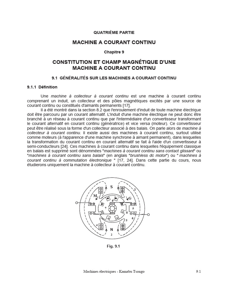 Constitution Des Machines À Courant Continu | PDF