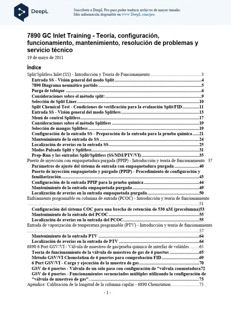7890 Inlet Theory - Setup - Checkout - TRBLSHT (1) Es | PDF