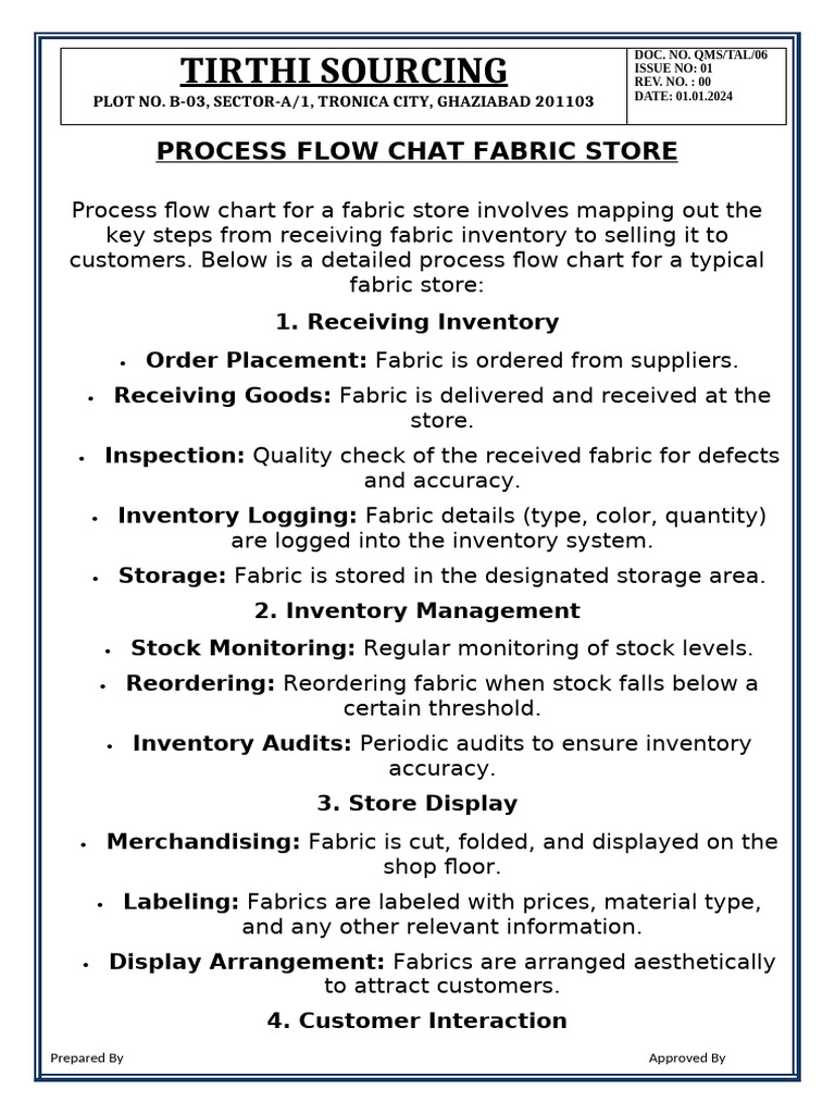 Process Flow Chart - Store | PDF