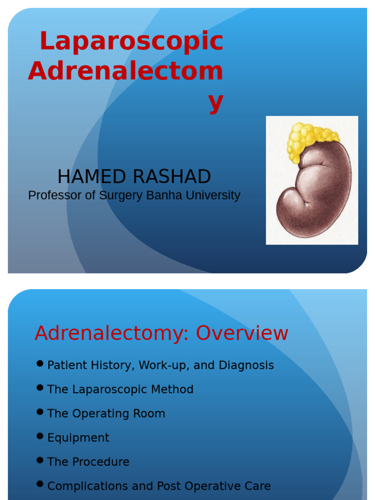 Laparoscopic Adrenalectomythe Lect | PDF | Surgery | Medical Specialties