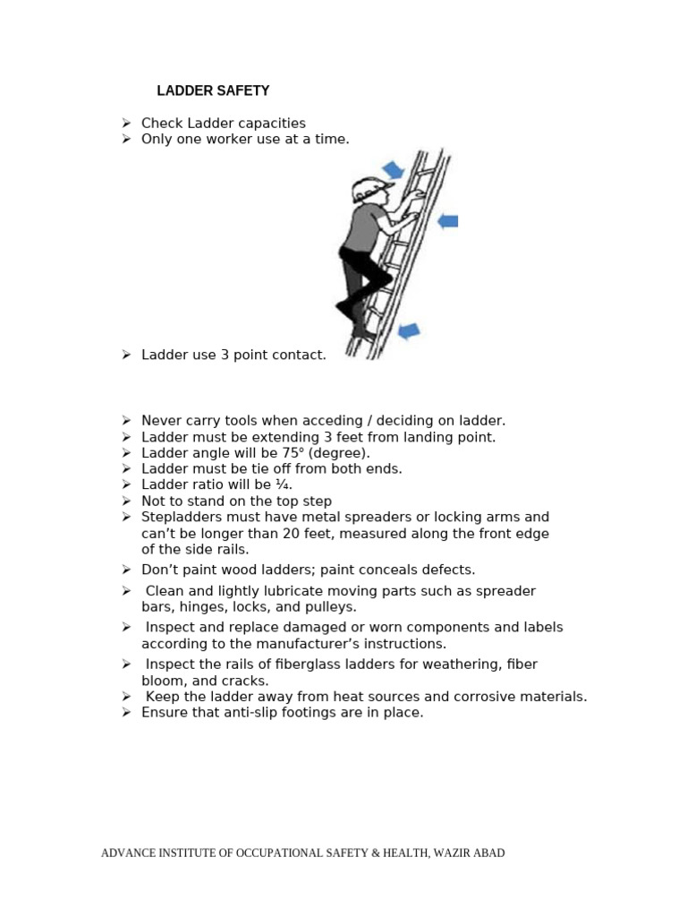 Ladder Safety | PDF