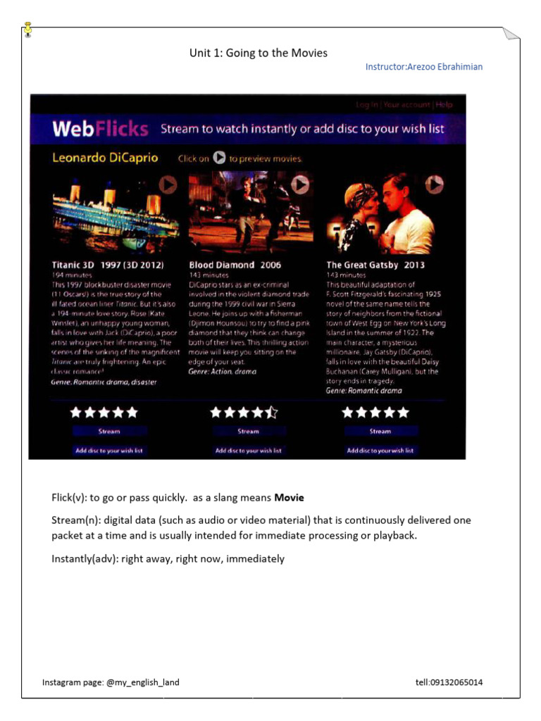 Unit 2 Going To The Movies-3 | PDF