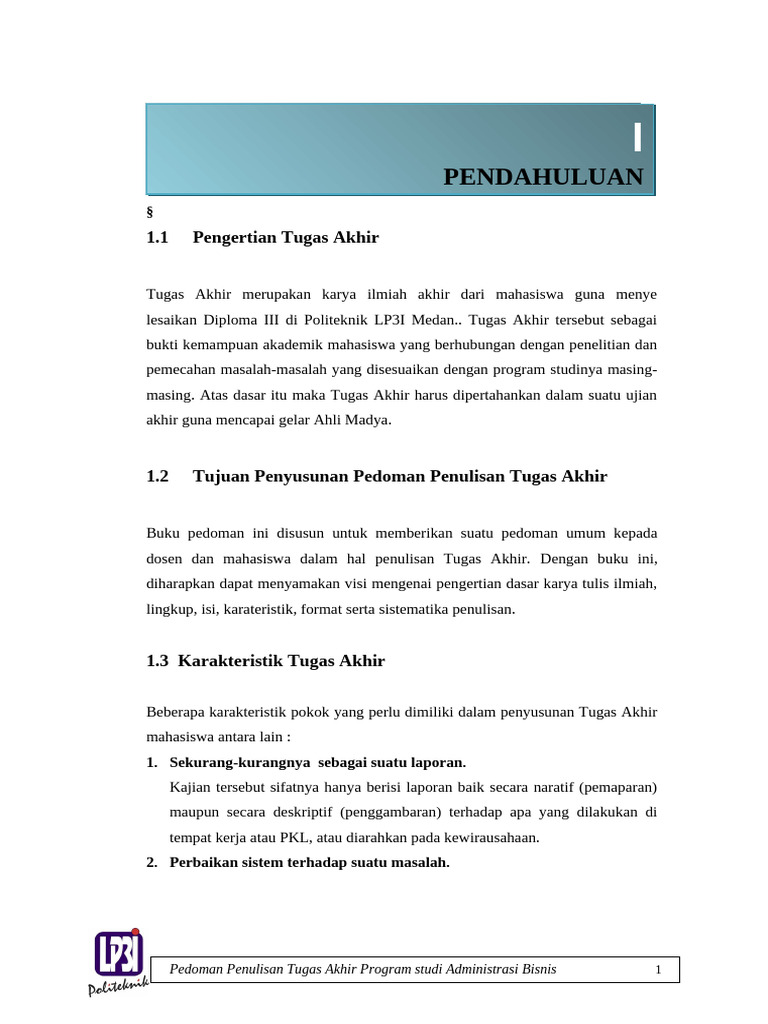 Panduan TA 1 (AB) | PDF