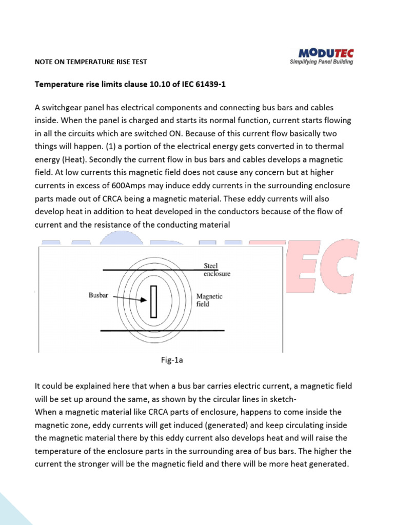 Note On Temperature Rise Test | PDF