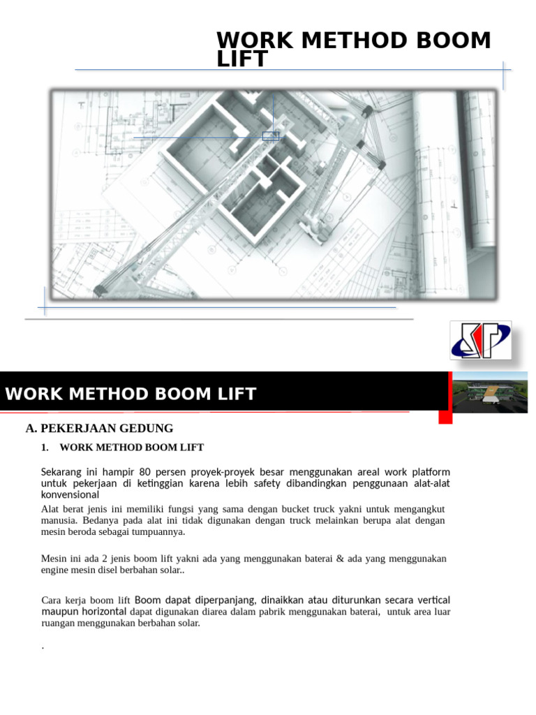 Work Method Boom Lift | PDF