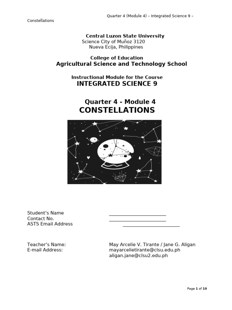 Q4 -module 4 - CONSTELLATIONS (1) | PDF