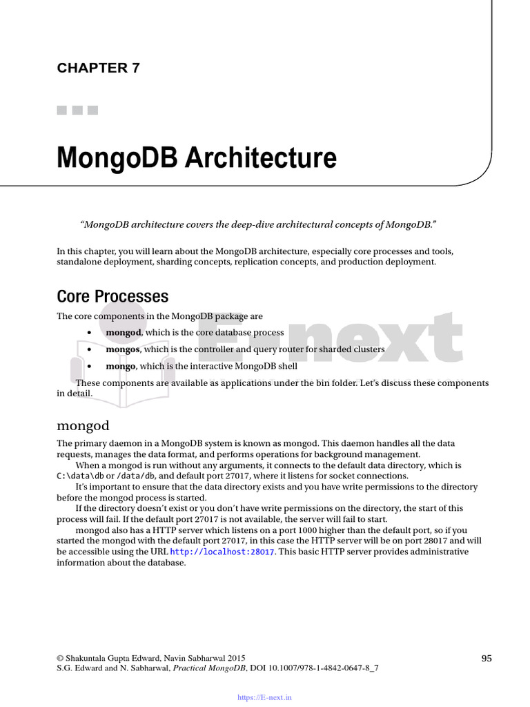 6-MongoDB Architecture (E-Next - In) | PDF | Replication (Computing) | Mongo Db