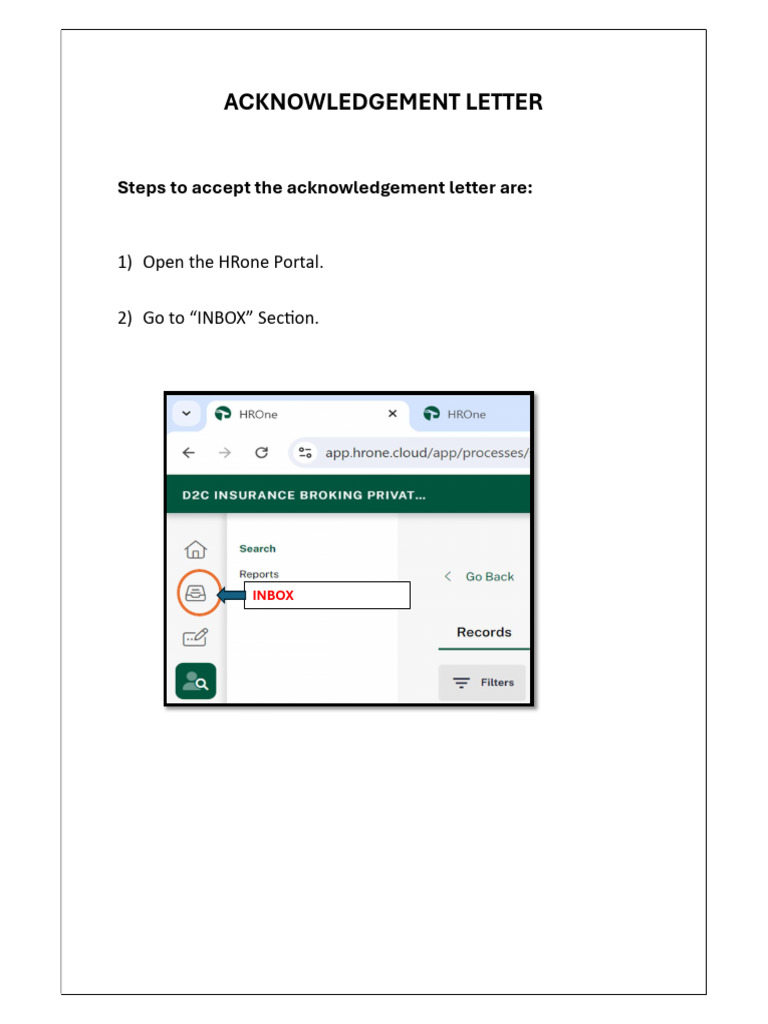 Acknowledgement Letter (Steps To Accept) | PDF