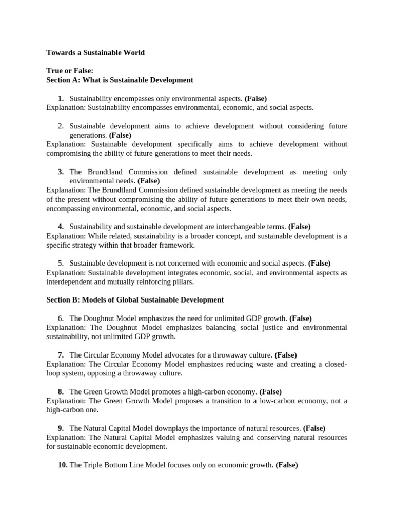 FINALS GE3 REVIEWER 2 Towards A Sustainable World | PDF