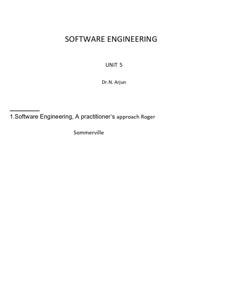SE Unit 5 | PDF