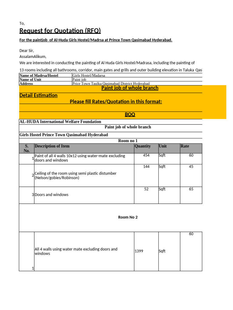 RFQ 5 Washrooms | PDF