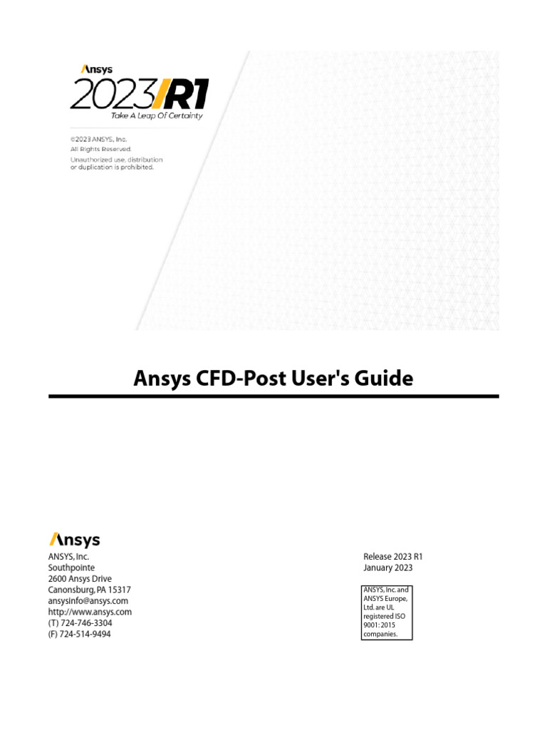 Ansys CFD-Post Users Guide | PDF