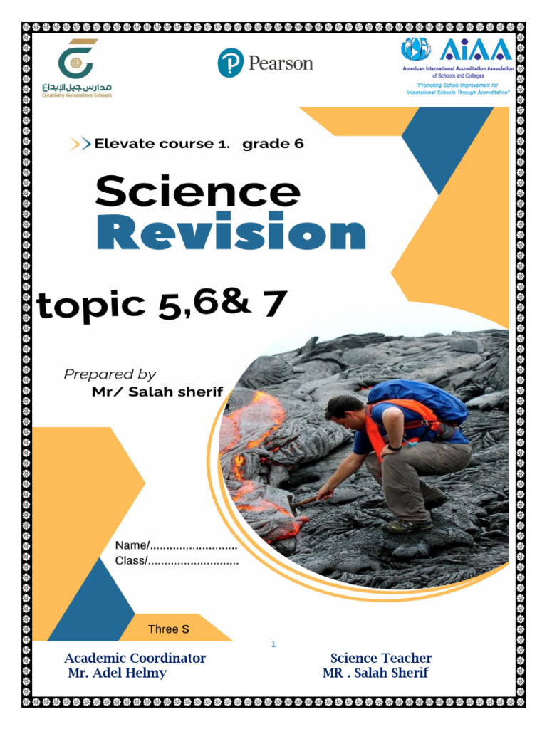 Revision Sheets Grade 6 Second Term (Science) | PDF