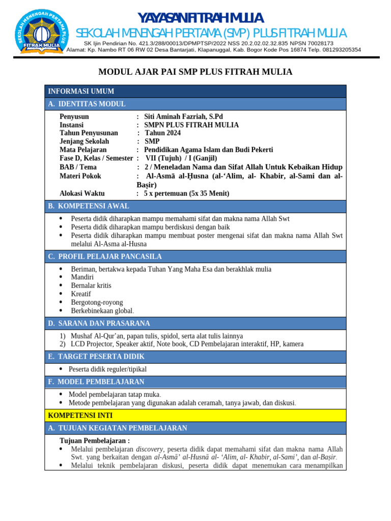 Modul Pai 7 Bab 2 | PDF