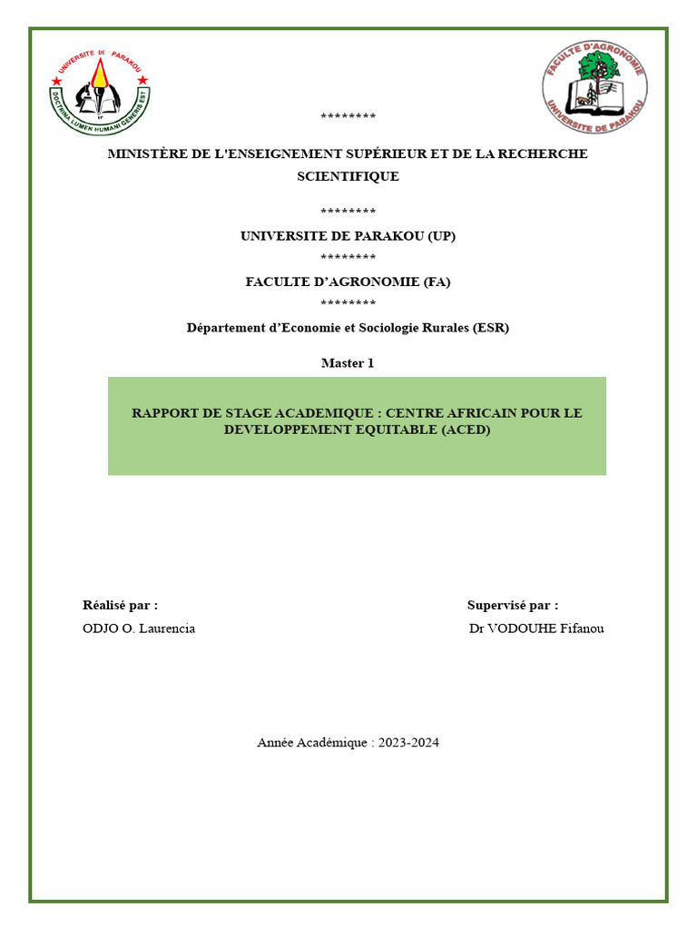 Rapport Aced | PDF