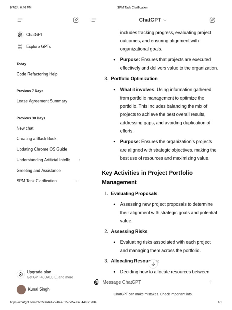 SPM Task Clarification | PDF