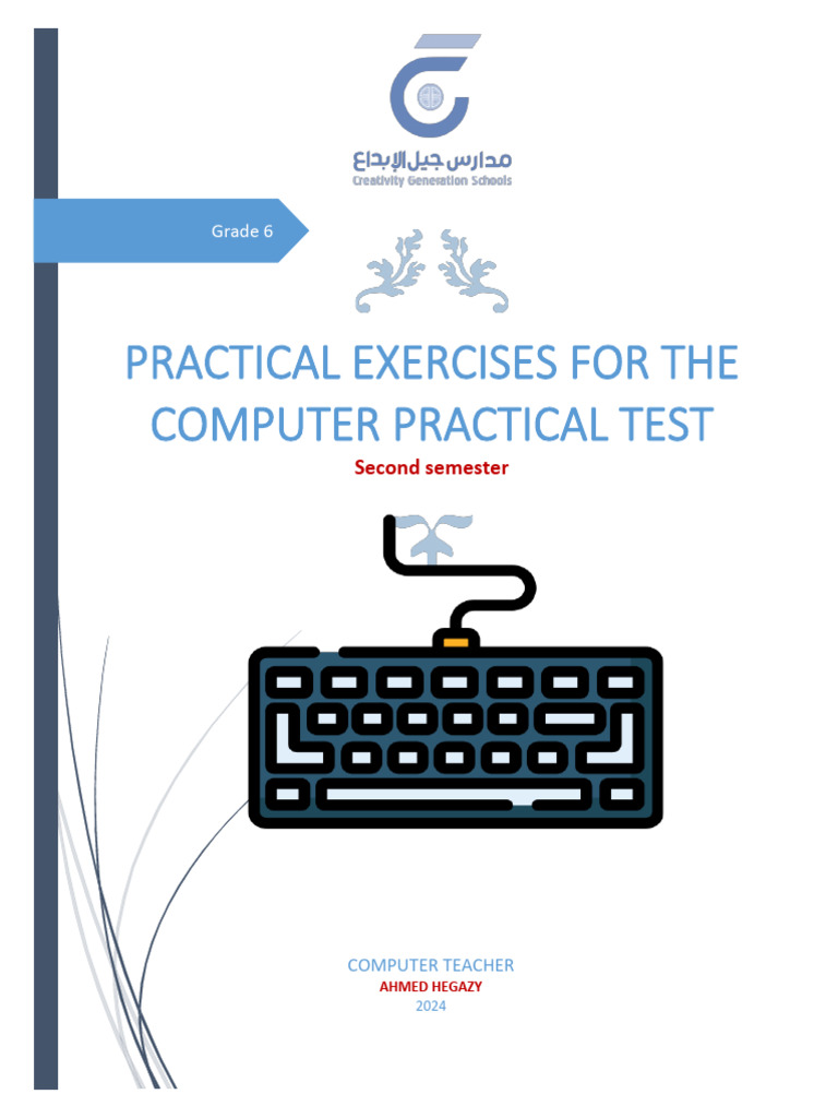 Practical Exercises For The Computer Practical Test - 6 | PDF
