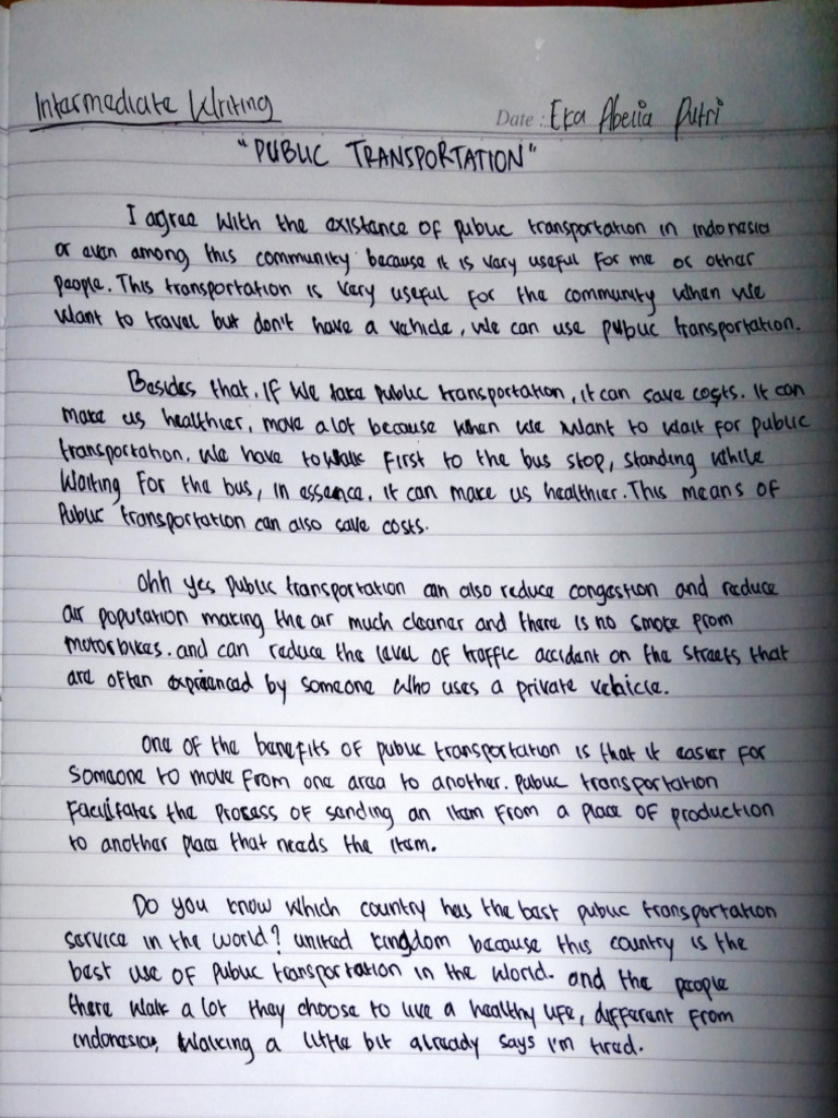 Intermediate Writing | PDF