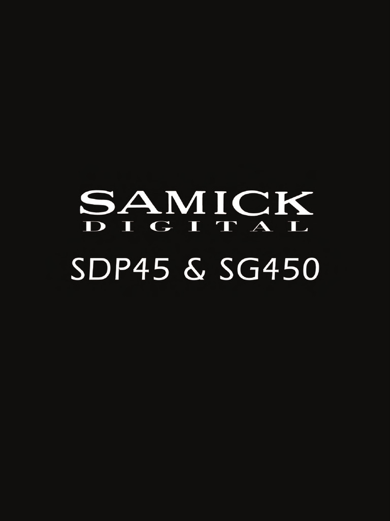 sg450 sdp45 Owners Manual | PDF