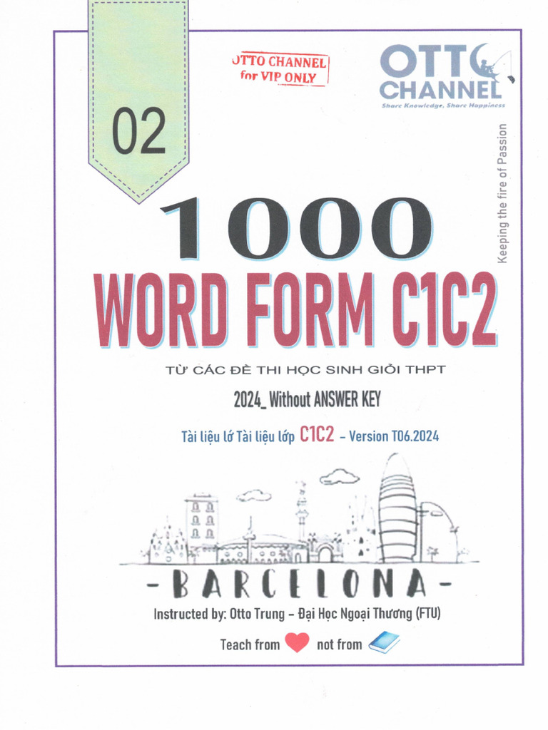 2. TẬP 2 - TẬP WORD FORM - T6 - 2024 | PDF