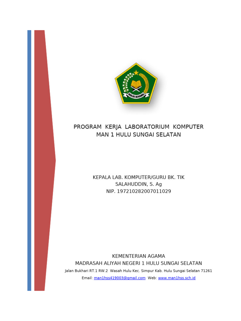 Program Kerja Laboratorium Komputer | PDF